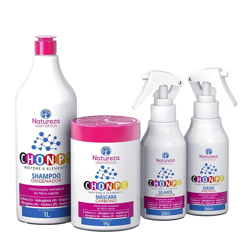 Chonps Hair Care Bundle – Oxygenating Shampoo, Carbon Mask, Protein Se ...